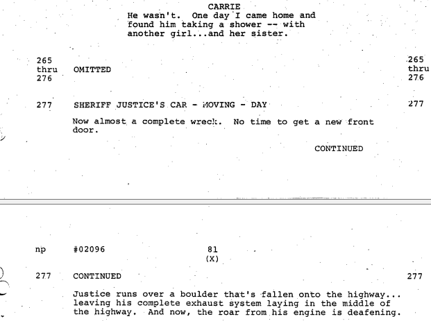 Deleted Scene - Long Line Of Cars